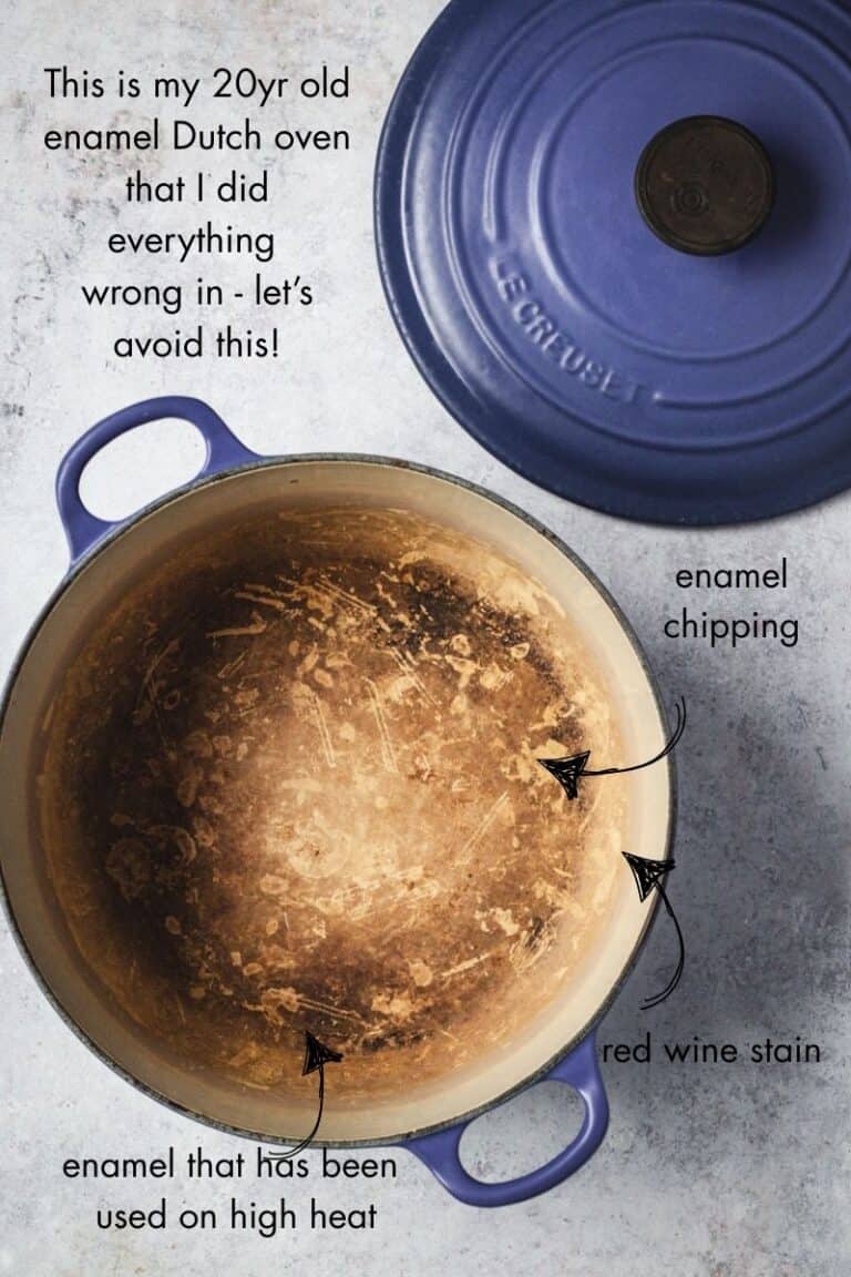 Why Food Sticks To Enameled Cast Iron (And How To Stop It) - The ...